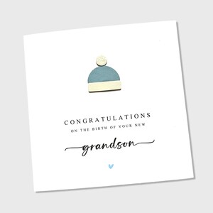New Grandson Congratulations Card Baby Boy Card New Arrival Grandchild ...