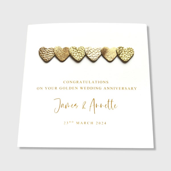 Golden Wedding Cards - Etsy UK