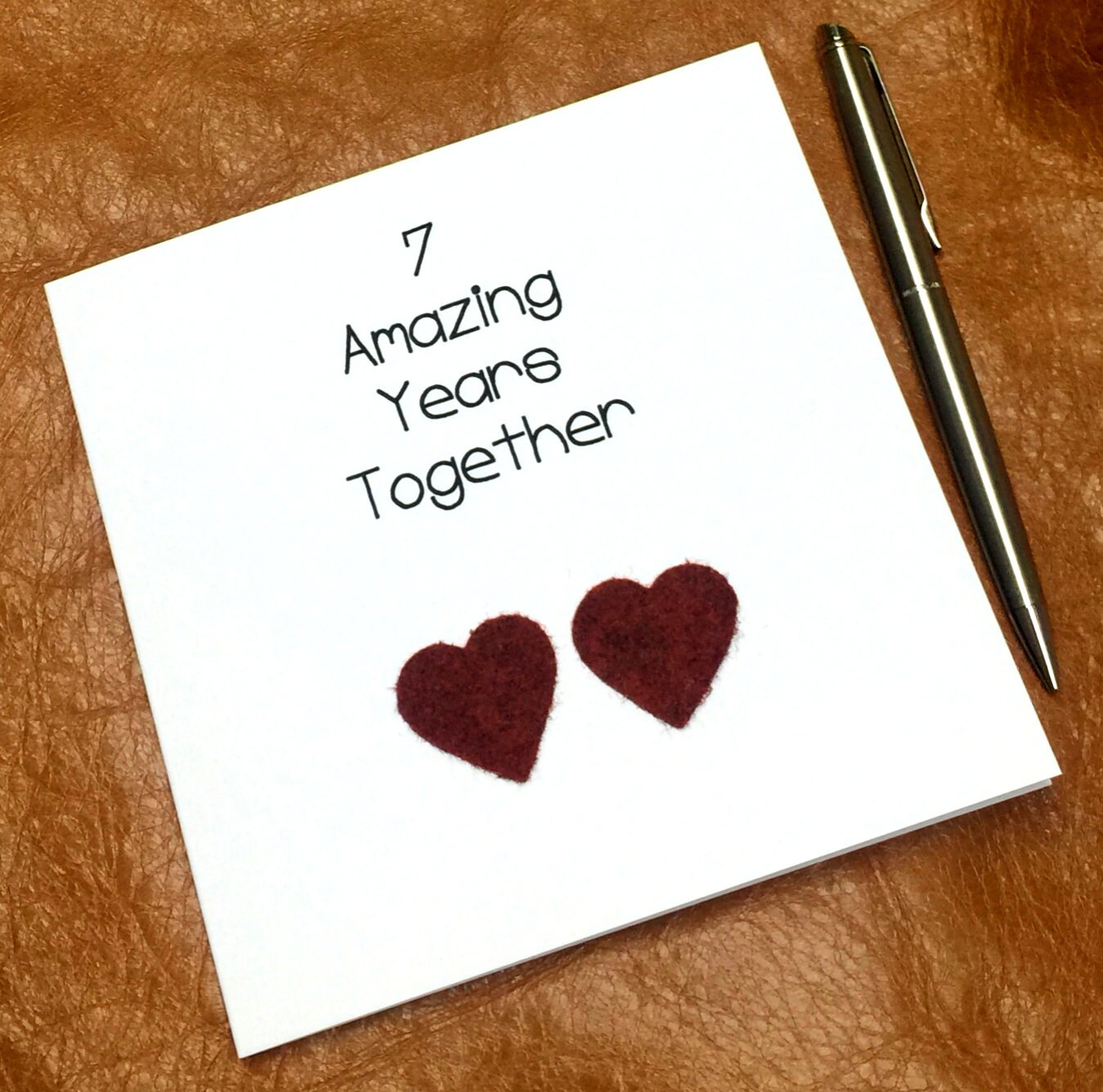 7th Wedding Anniversary Card Wool Anniversary Personalised Him Her 7th Wedding Anniversary Card Wool Anniversary Personalised Him Her