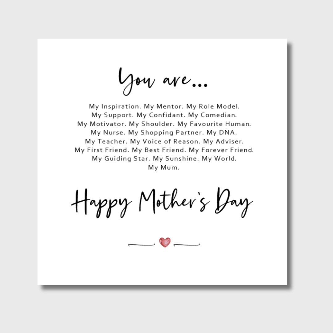 Mother's Day Card You Are My Mum Mummy Mumma Mammy Mam - Etsy