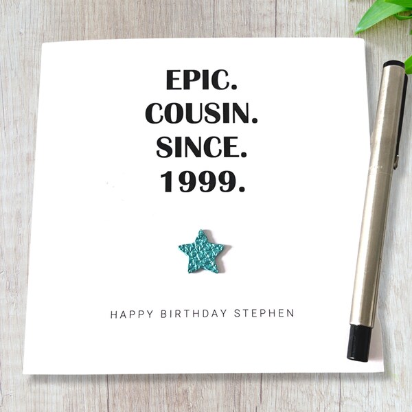 Personalised Cousin Card Etsy Uk