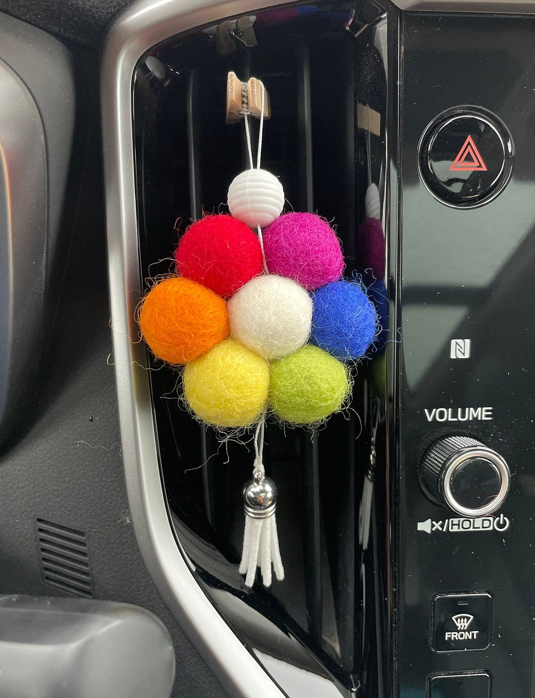 LGBT+ Car Diffuser | Rainbow | Essential Oil Diffuser | Wool Felt Ball ...