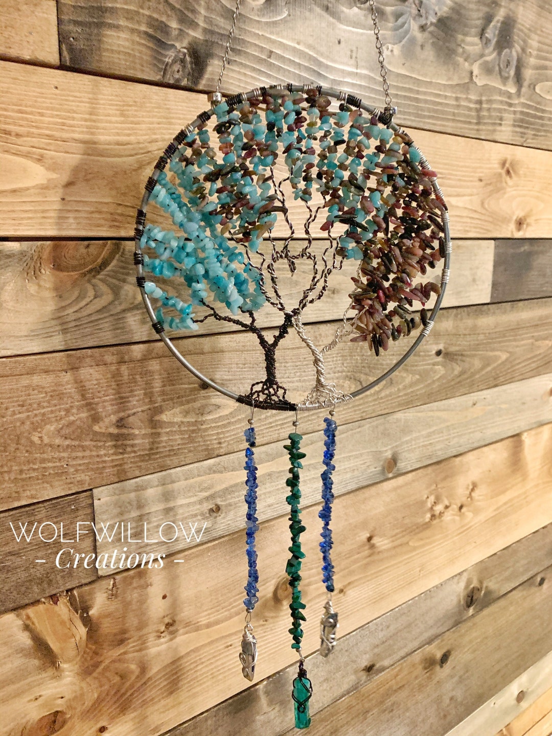 Double Traditional Family Tree of Life Suncatcher | Tree of Life ...