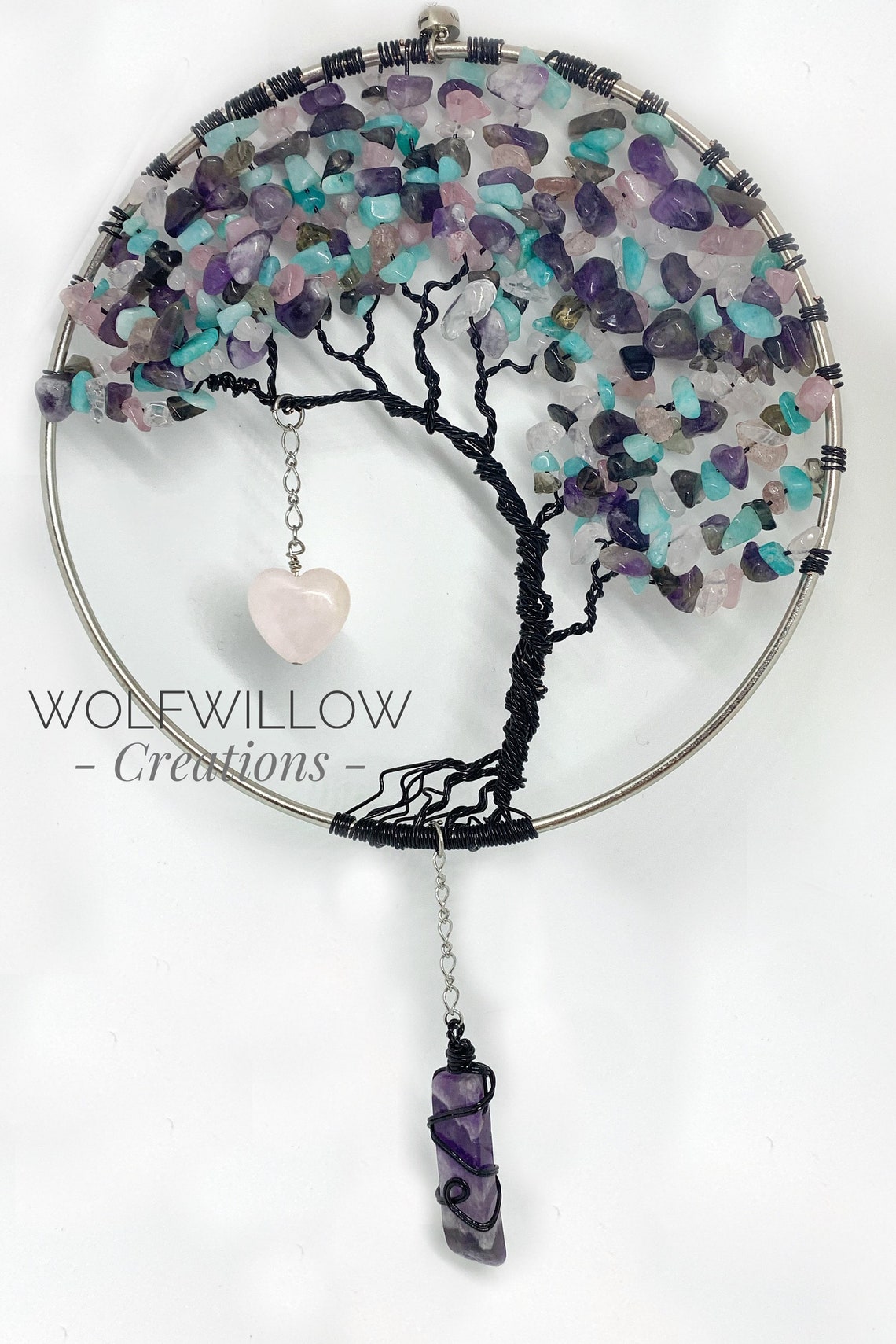 Traditional Whimsical Family Tree of Life Suncatcher | Tree of Life ...