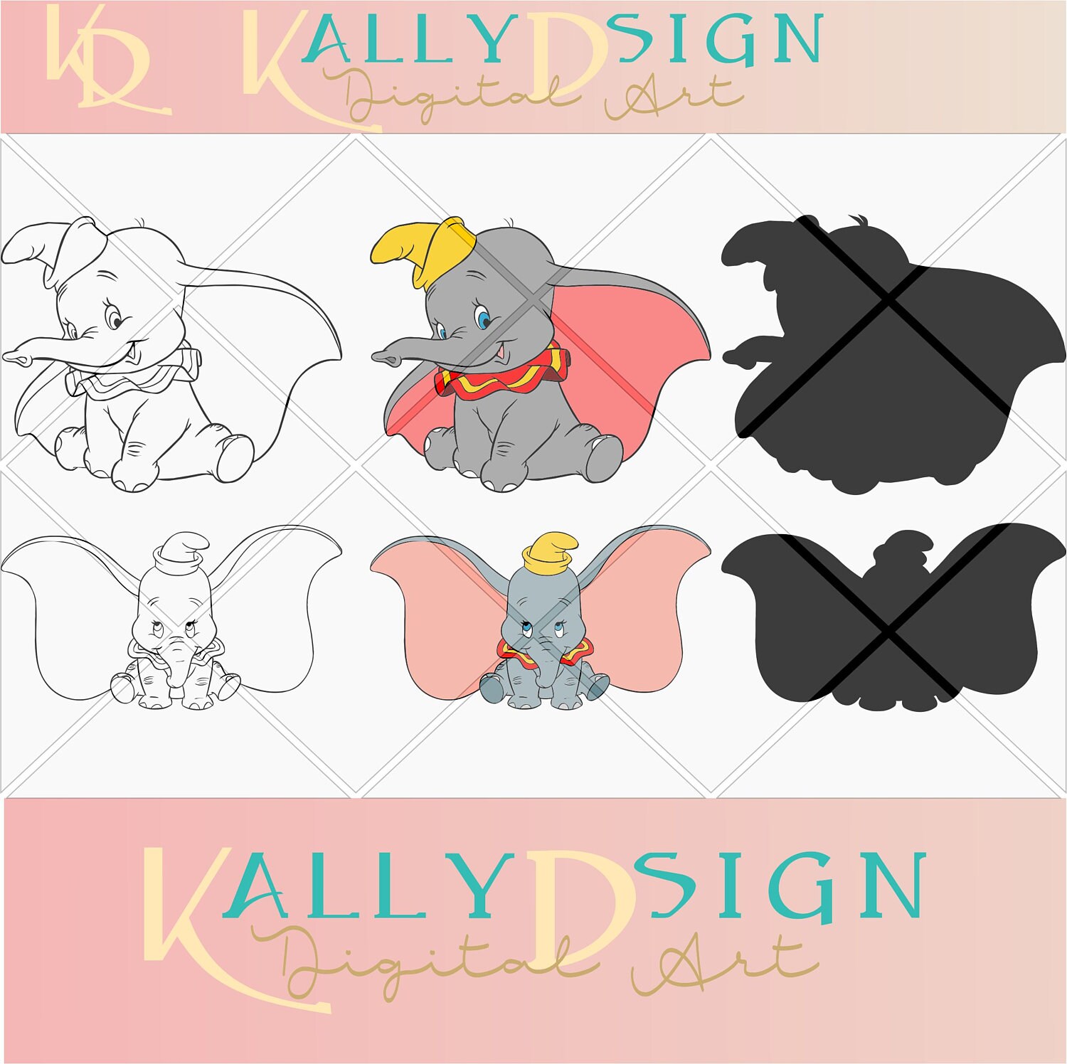 Dumbo svg svg de Disney cricut téléchargement numérique | Etsy
