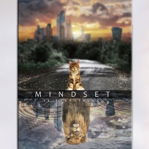 Mindset Canvas Art Print Motivational Wall Decor - Etsy