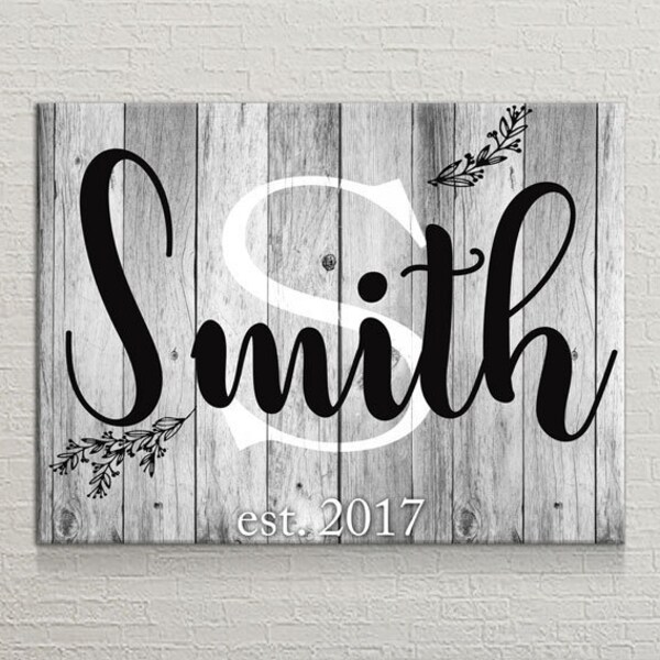 Initial Canvas Art - Etsy