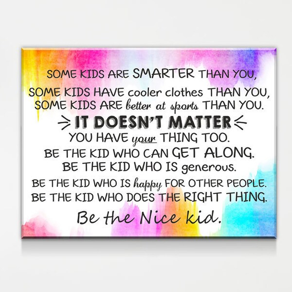 Be the Nice Kid - Etsy