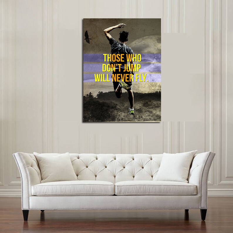 Those Who Don't Jump Will Never Fly Canvas Wall Art - Etsy Sweden