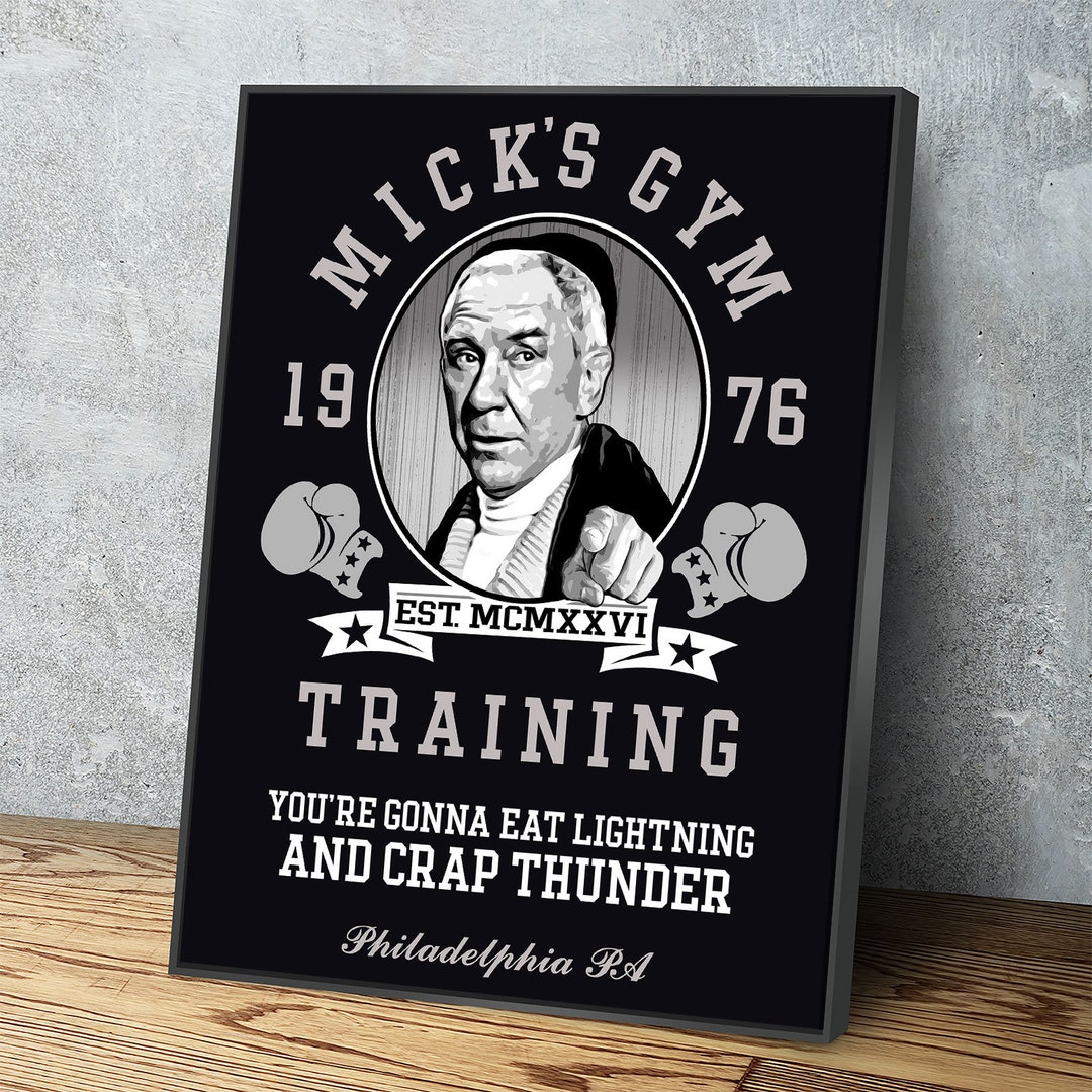 Mick's Gym Canvas Wall Art, Motivational Wall Art, Rocky Decor, Gym ...
