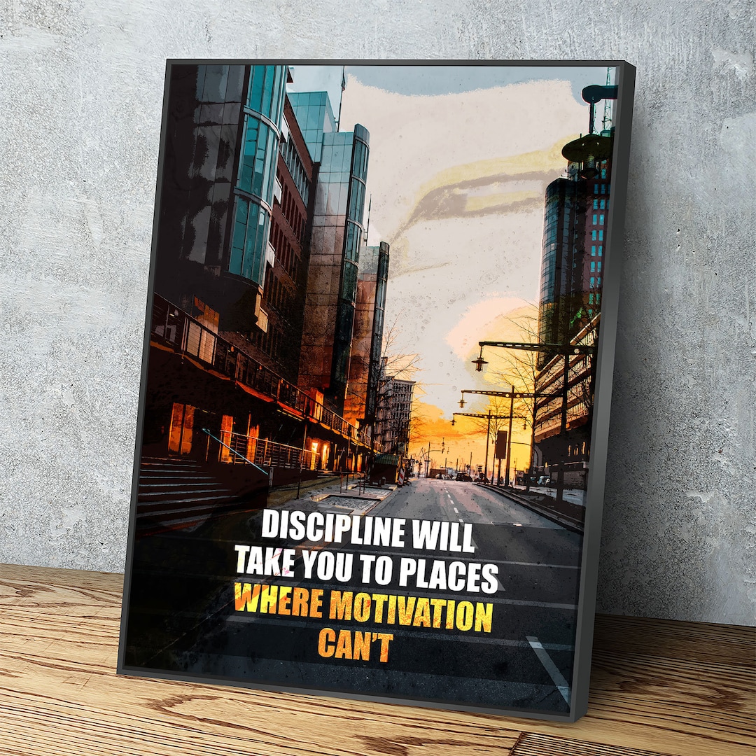 Discipline Will Take You Places Canvas Wall Art, Office Decor ...