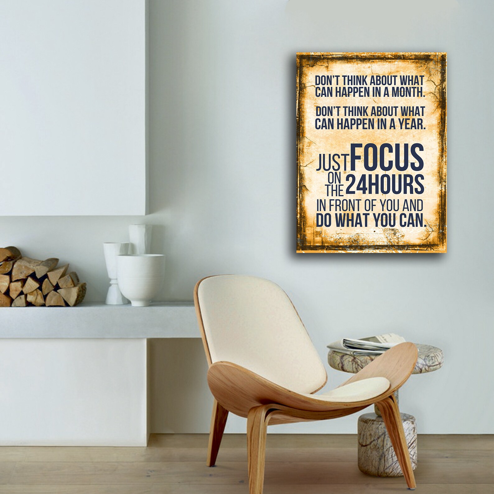Just Focus Canvas Wall Art, Motivational Decor, Motivational Quotes ...