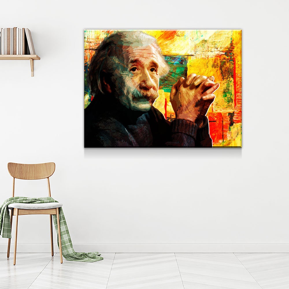 Albert Einstein Abstract Canvas Wall Art Abstract Decor | Etsy