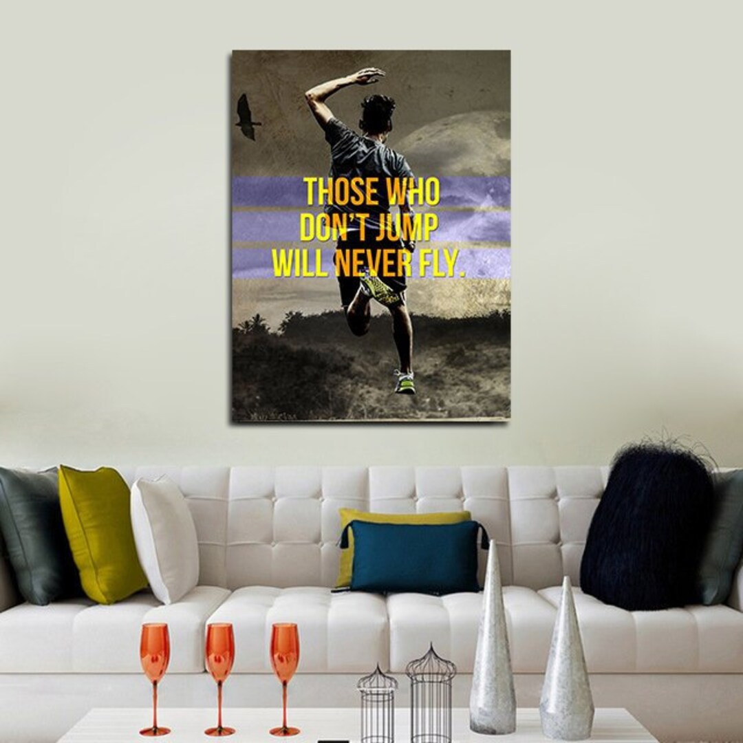Those Who Don't Jump Will Never Fly Canvas Wall Art - Etsy Sweden