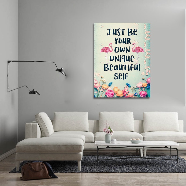 Be Your Own Unique Beautiful Self Canvas Wall Art - Etsy