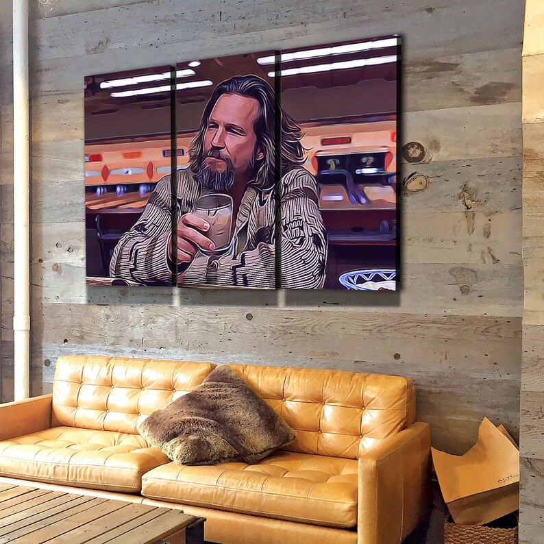 The Dude Canvas Wall Art The Big Lebowski The Dude Canvas | Etsy