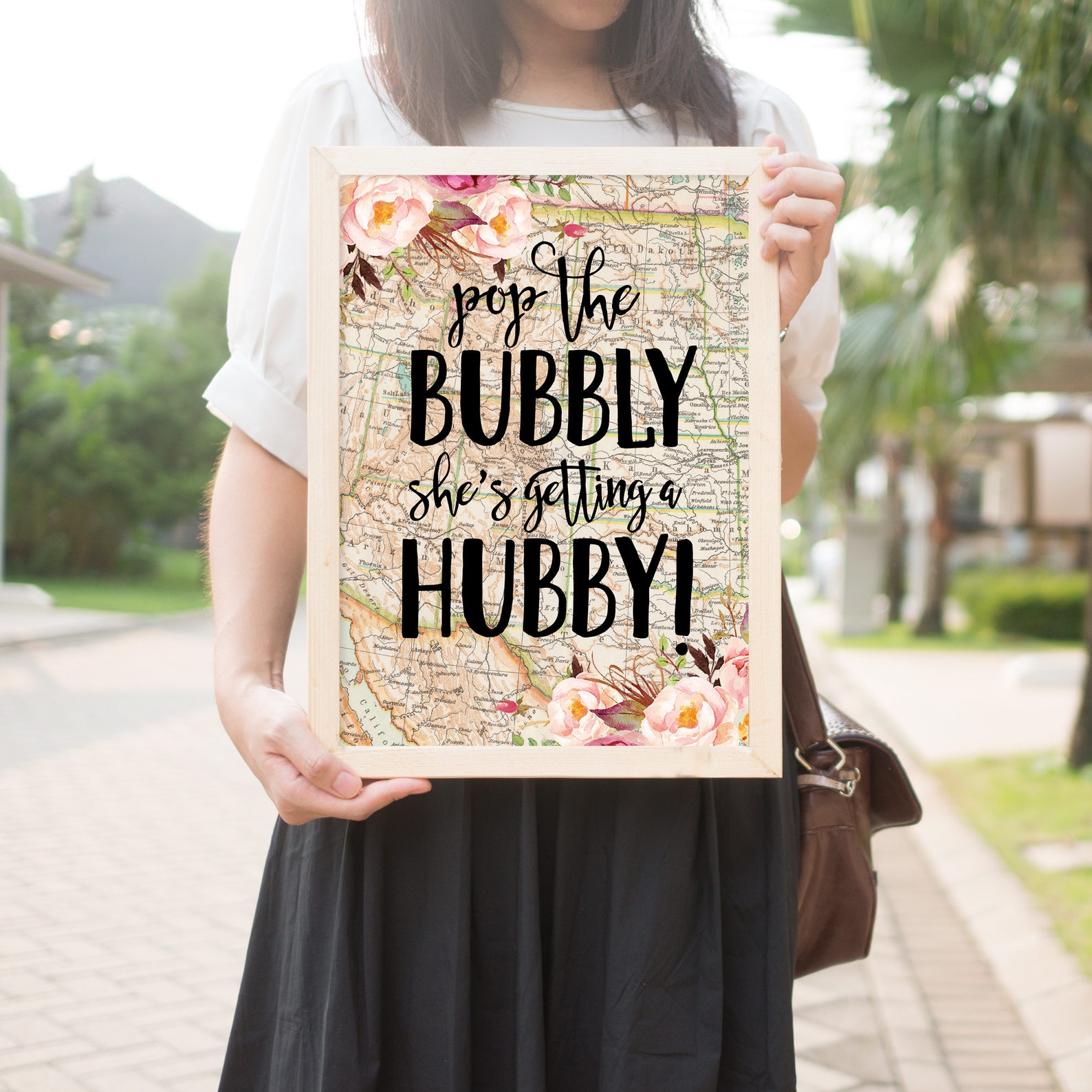 Pop The Bubbly Shes Getting A Hubby Sign Bridal Shower Etsy