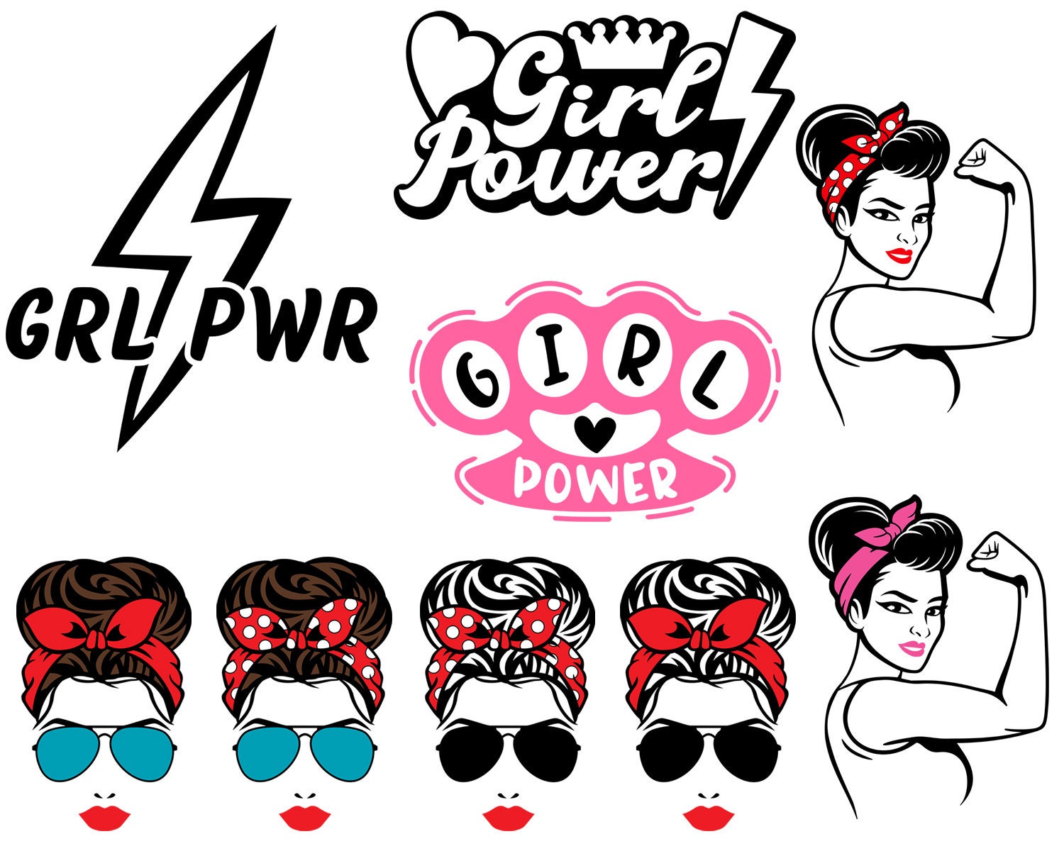Girl Power SVG Rosie The Riveter SVG Strong Woman SVG Women - Etsy.de