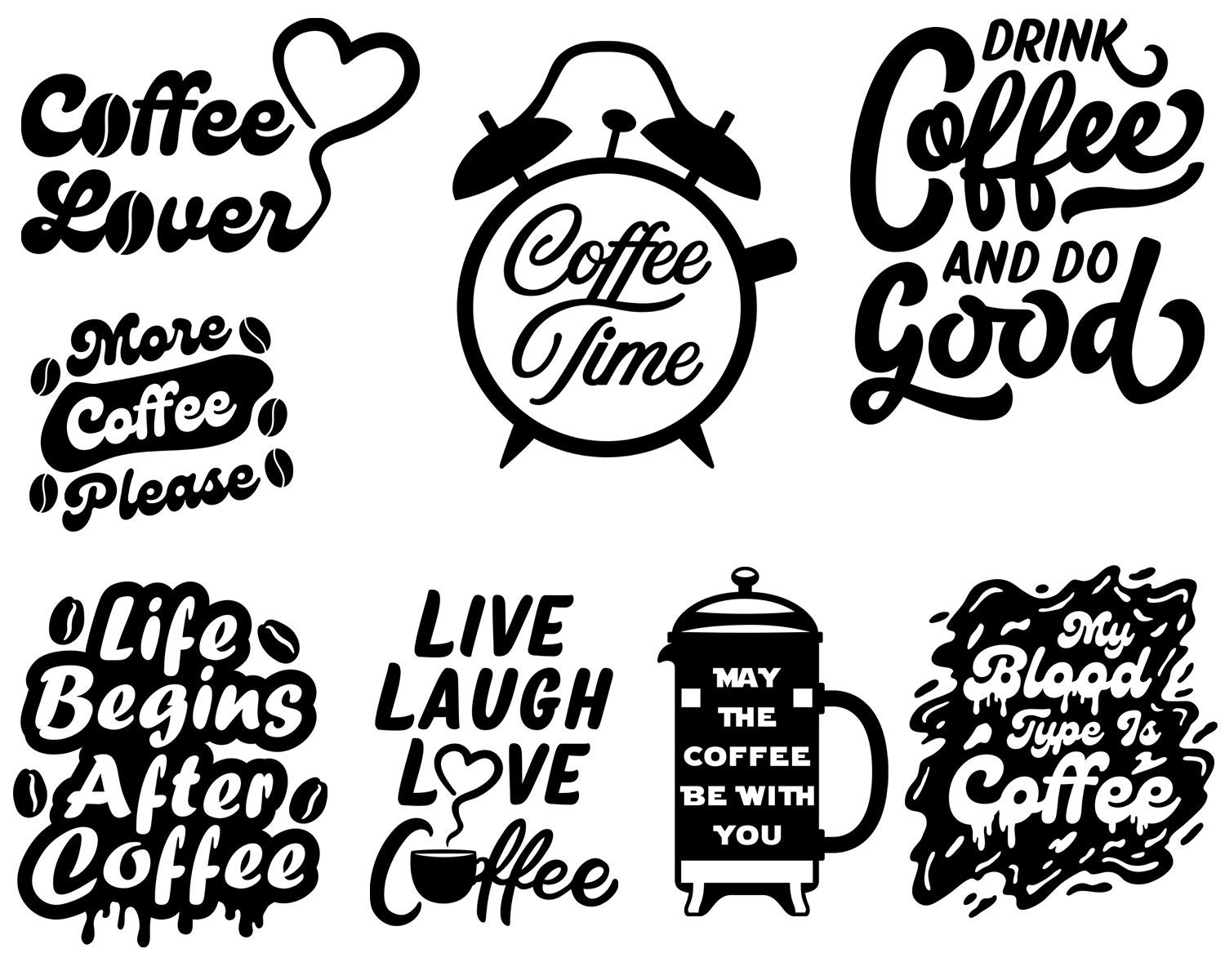 Coffee SVG Bundle Coffee SVG Sayings Coffee Quotes SVG - Etsy UK