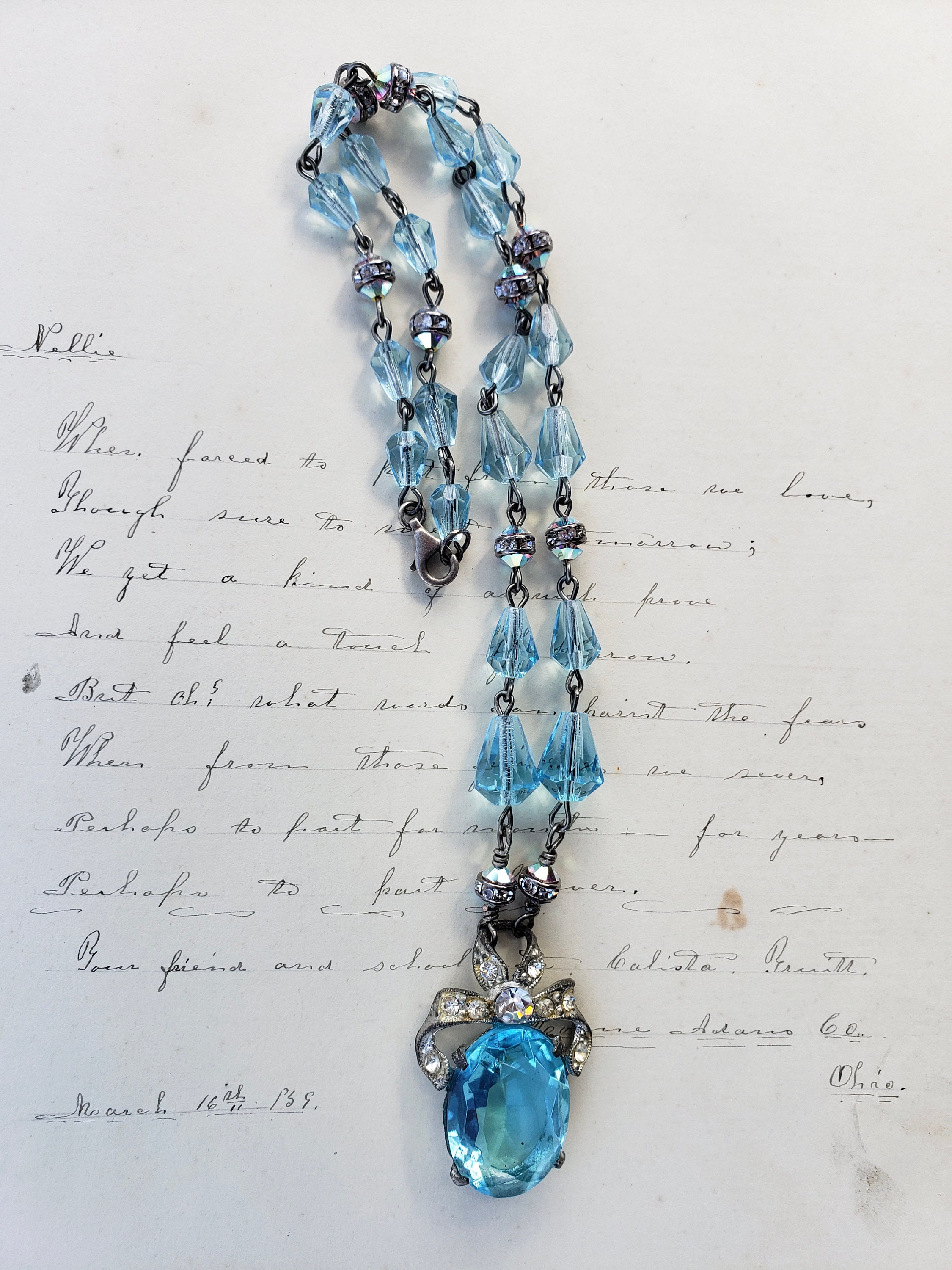 ART DECO, Roaring 1920s, Crystal, Handmade Upcycled, Vintage Rhinestone ...