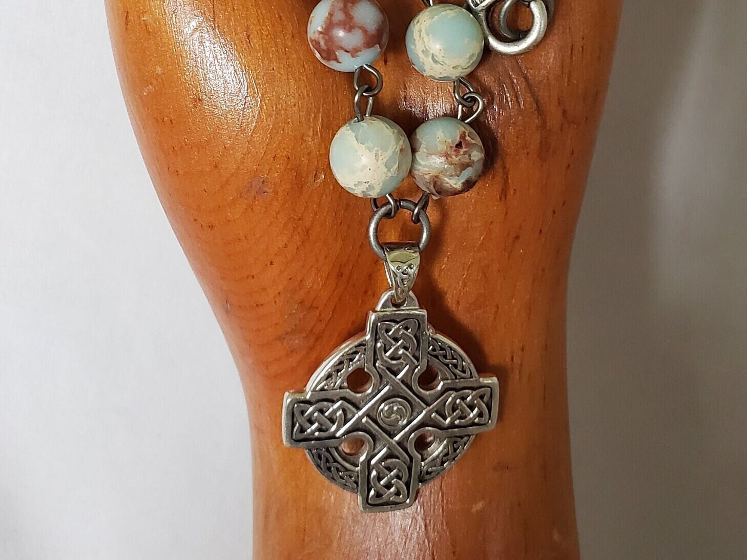 Handmade Natural Sea Sediment Jasper Sterling Silver Celtic - Etsy