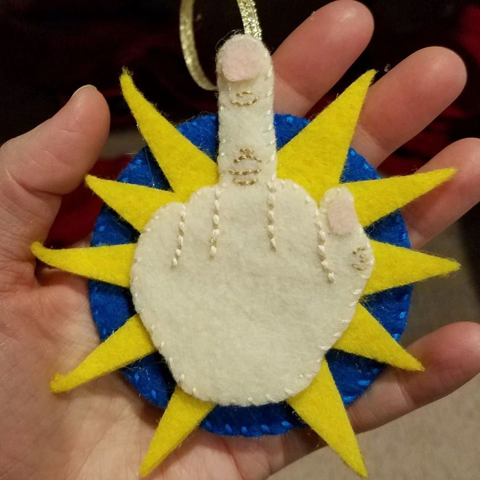 PATTERN: Middle Finger Ornament or Badge - Etsy