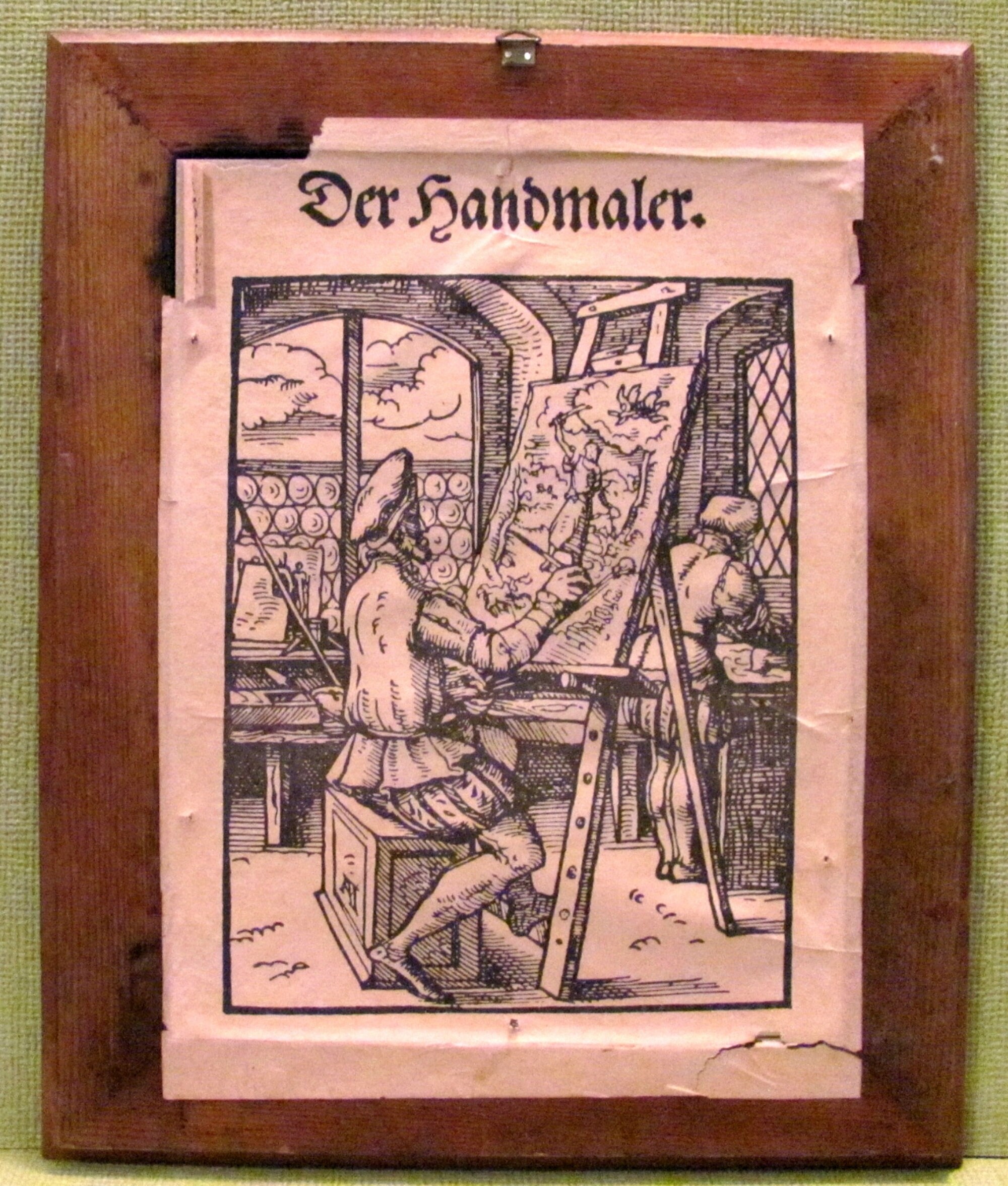 Painting Framed Reverse Glass Painting Naivette style The Four Seasons ...