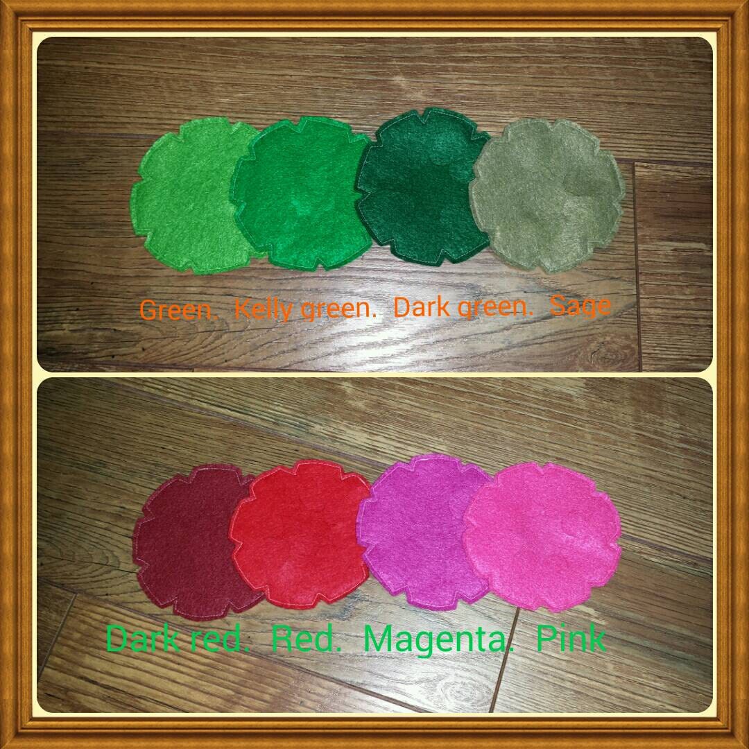 Wine Glass Coasters Set Of 4 Pick Your Own Color Combination 27 Options Etsy