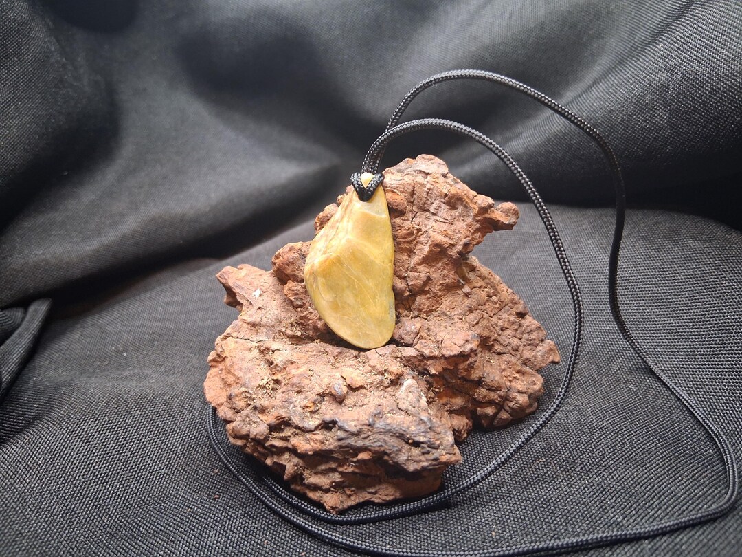 Big Sur Vulcan Nephrite Jade Stone Pendant. - Etsy