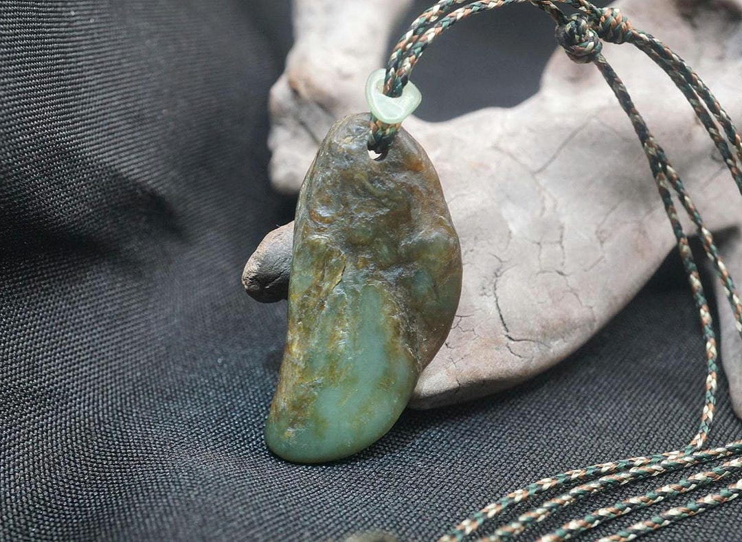 Big Sur Vulcan Nephrite Jade Stone Pendant. - Etsy