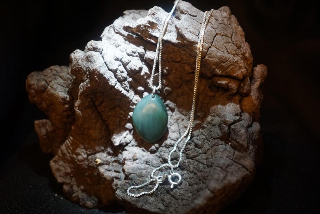 Big Sur Blue Green Nephrite Jade Stone Necklace. - Etsy