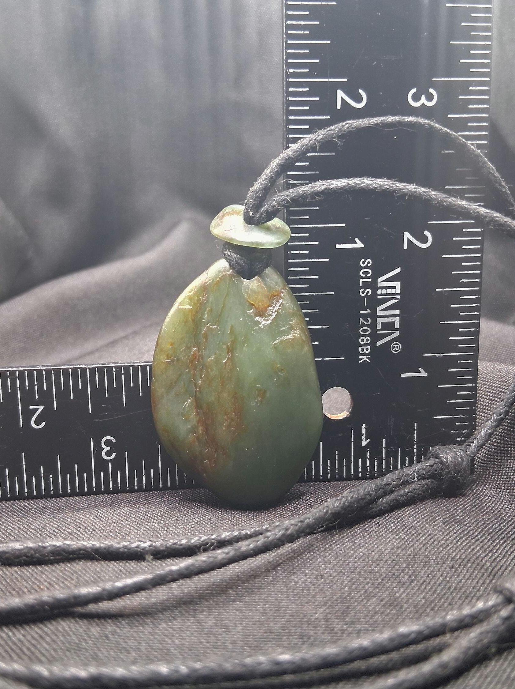 Big Sur Vulcan Nephrite Jade Stone Pendant. - Etsy