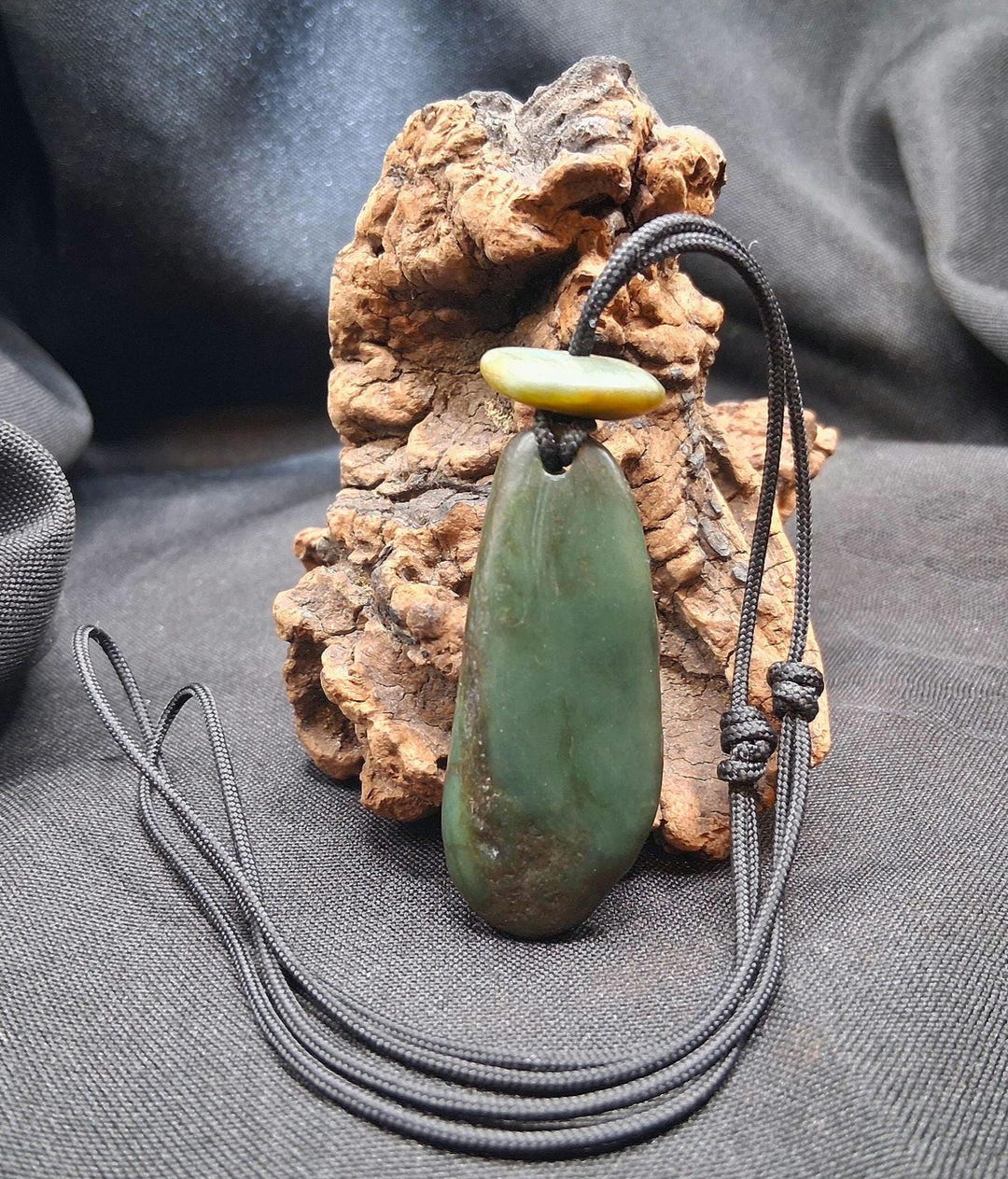 Big Sur Vulcan Nephrite Jade Stone Pendant. - Etsy