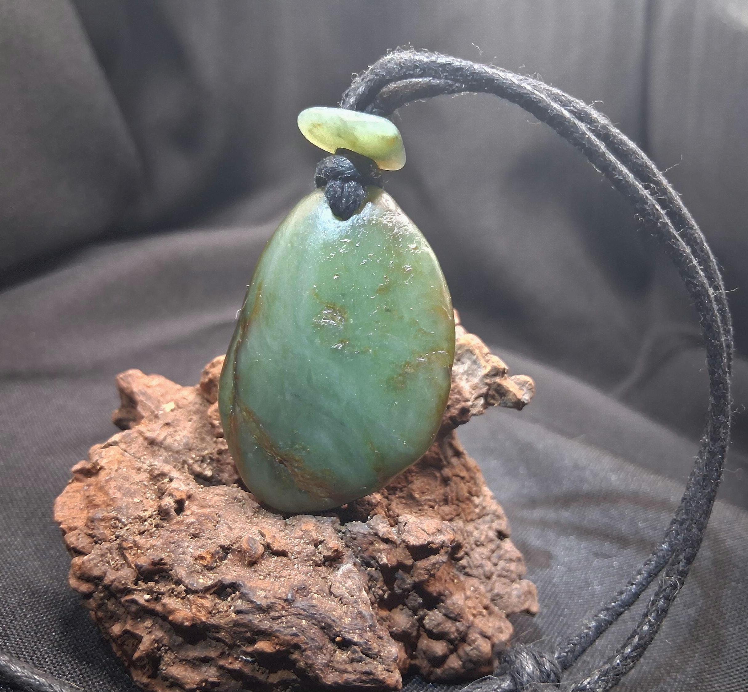 Big Sur Vulcan Nephrite Jade Stone Pendant. - Etsy