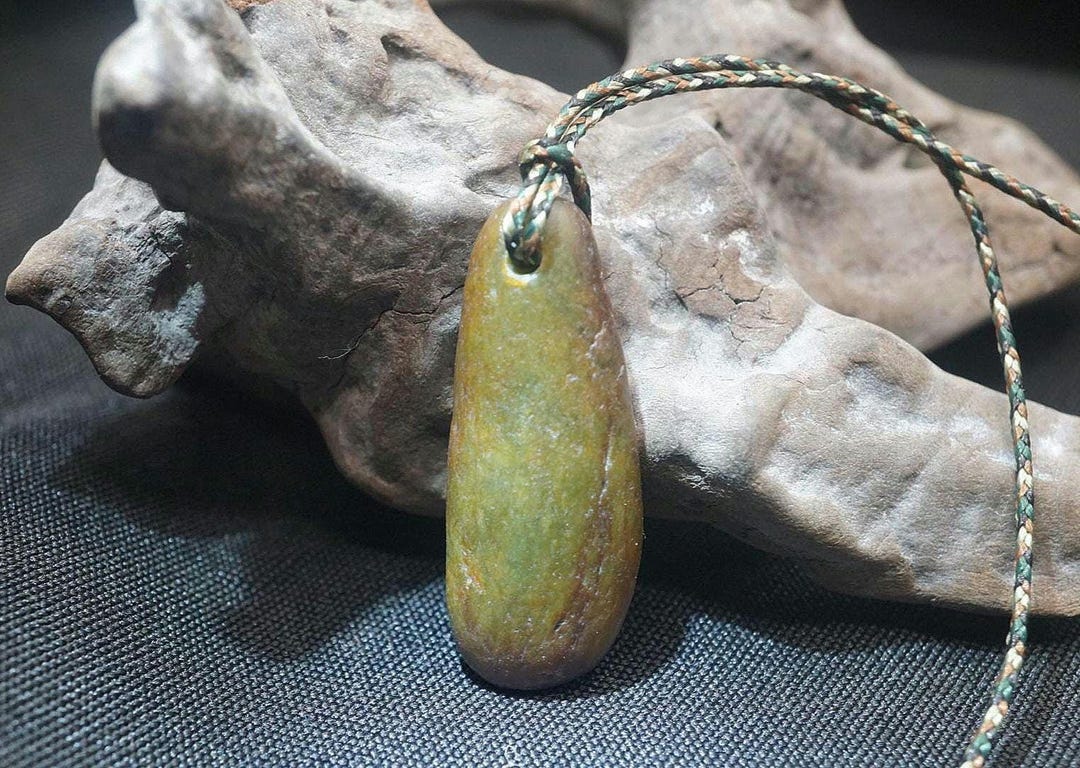 Big Sur Vulcan Nephrite Jade Stone Pendant. - Etsy