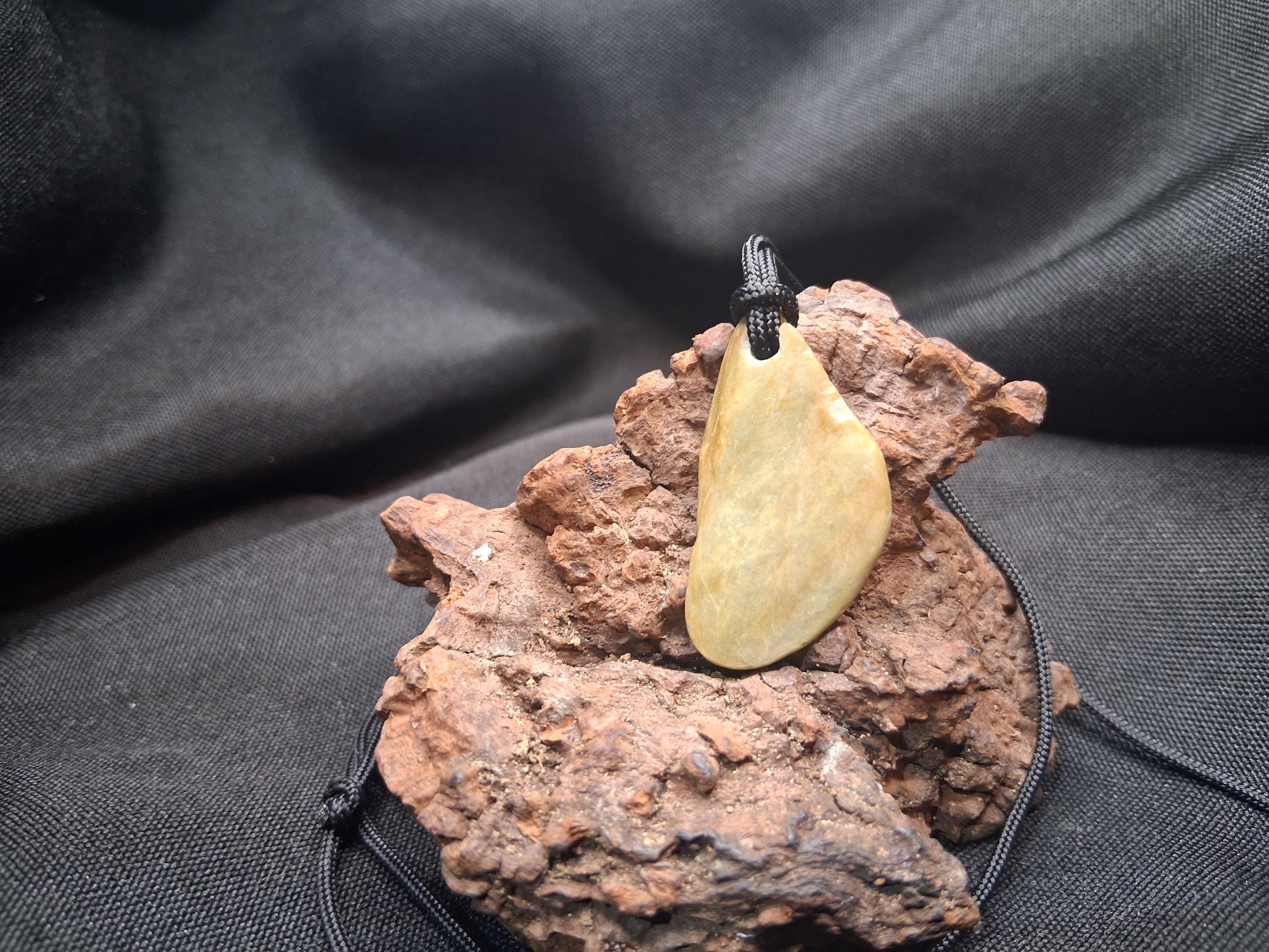 Big Sur Vulcan Nephrite Jade Stone Pendant. - Etsy