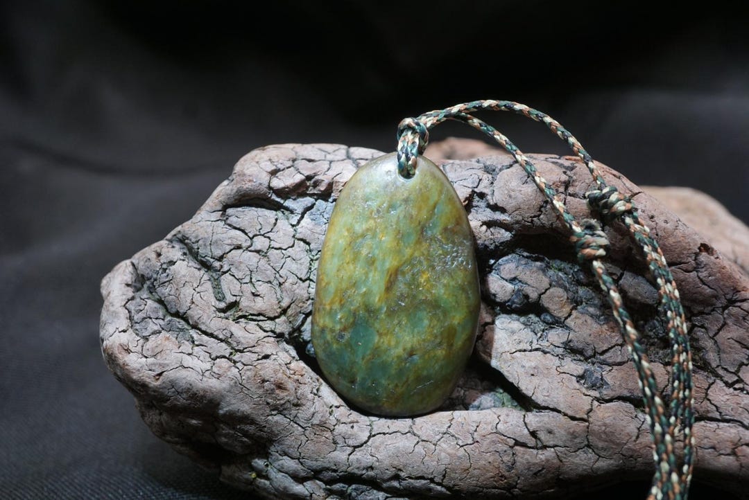 Big Sur Vulcan Nephrite Jade Stone Pendant. - Etsy