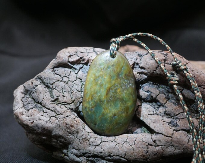 Big Sur Vulcan Nephrite Jade Stone Pendant. - Etsy
