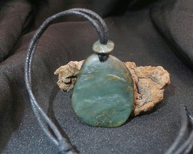 Big Sur Vulcan Nephrite Jade Stone Pendant. - Etsy