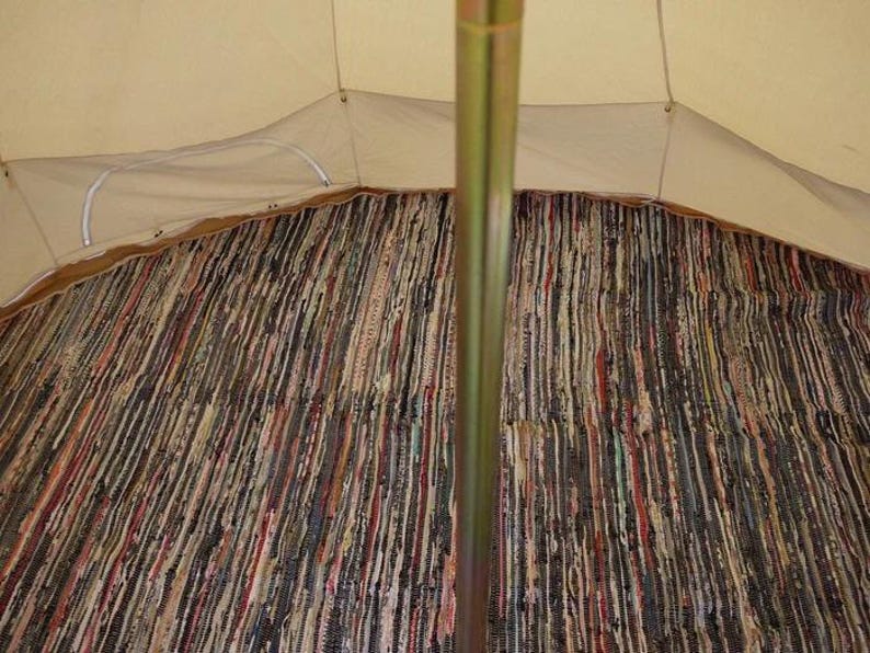 Bell Tent Rag Rug 4m Half Moon - Etsy