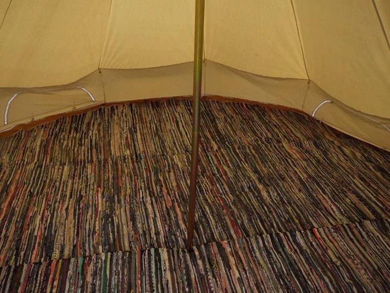Bell Tent Rag Rug 4m Half Moon - Etsy