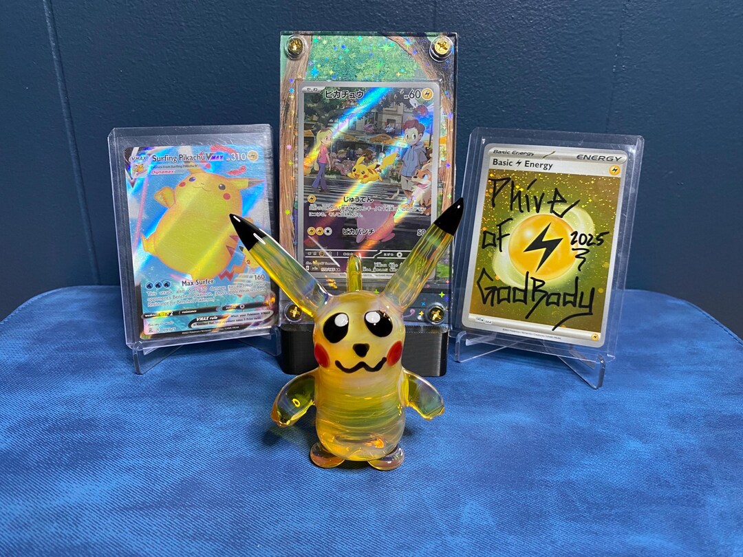 Pikachu Glass Desk Piece W/ Pikachu AR From JPN Scarlet & Violet 151 ...