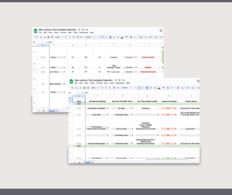 The Ultimate Dating Tracker Spreadsheet: Organize, Reflect, and Spot ...