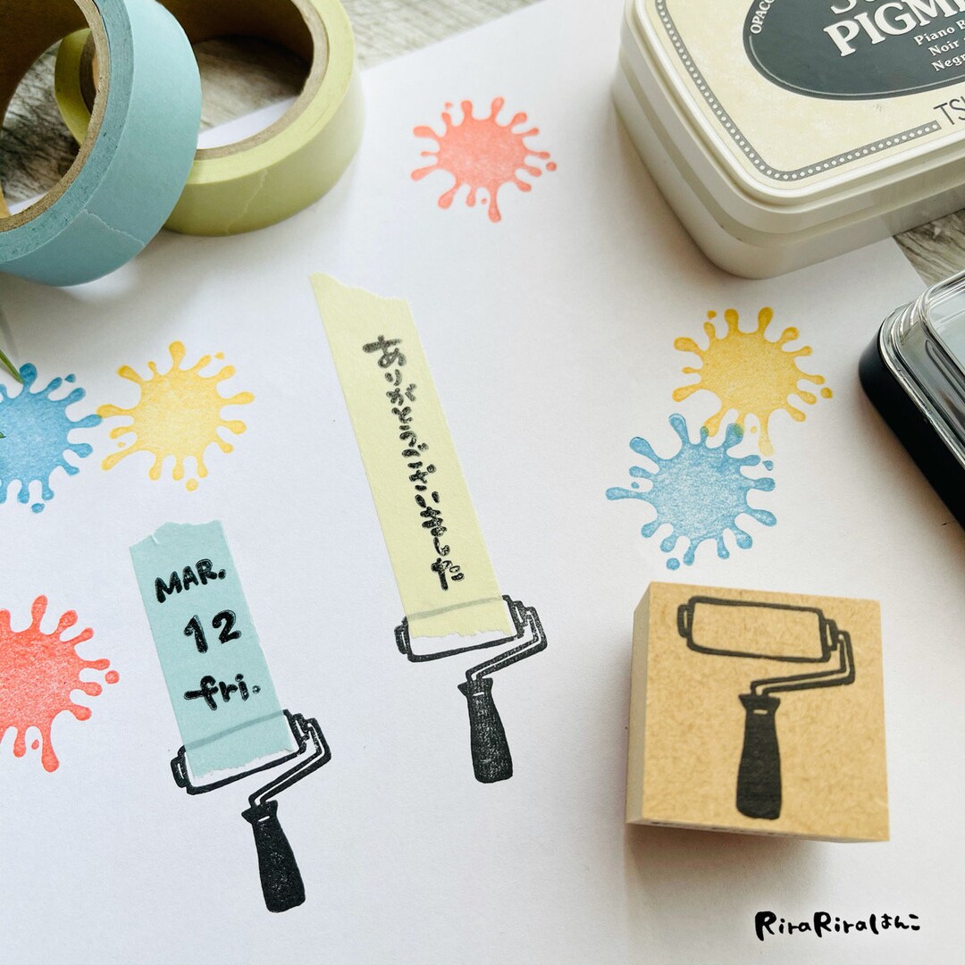 Ink Roller 30mm X 30mm rubber Stamp r525_o - Etsy