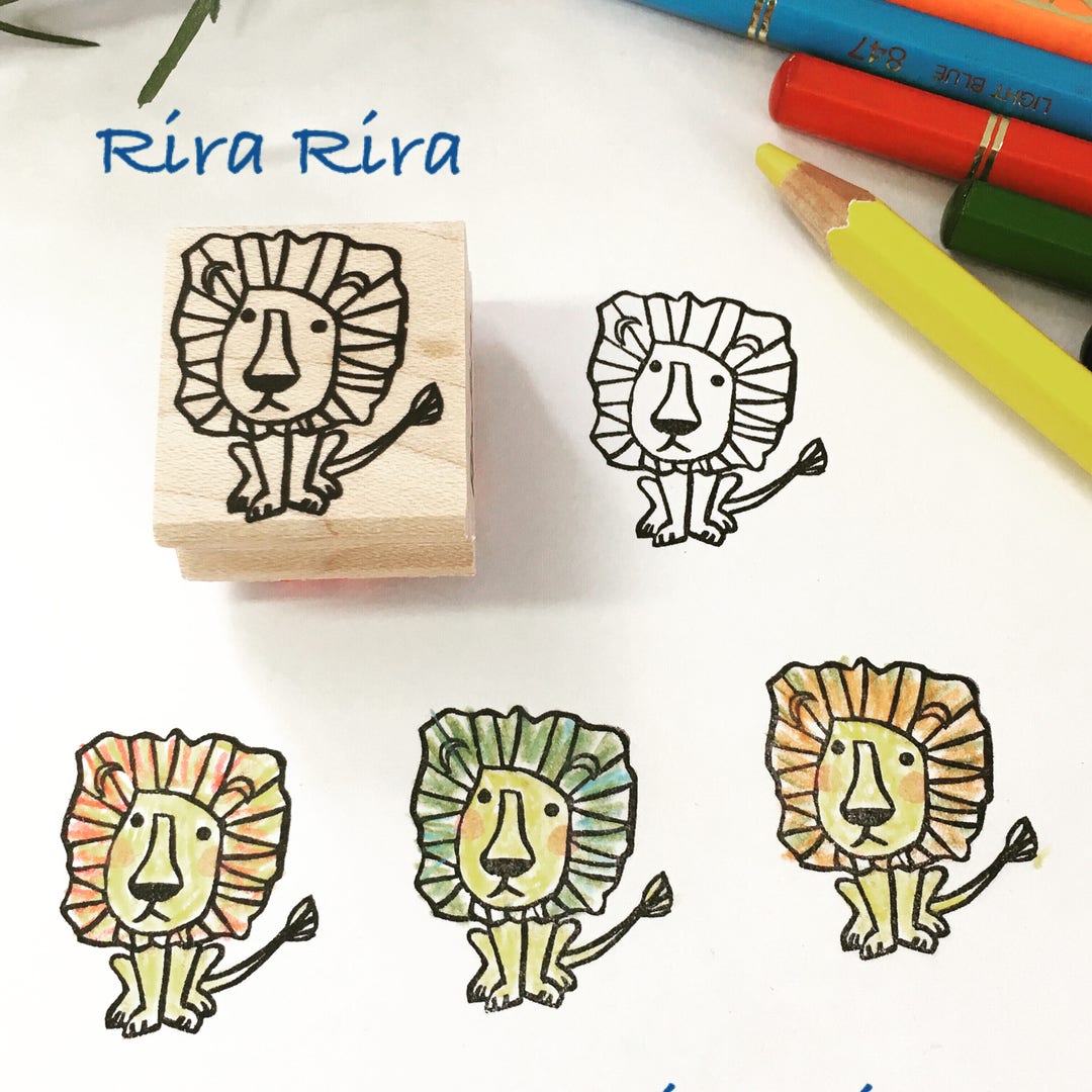 Lion Rubber Stamp - Etsy