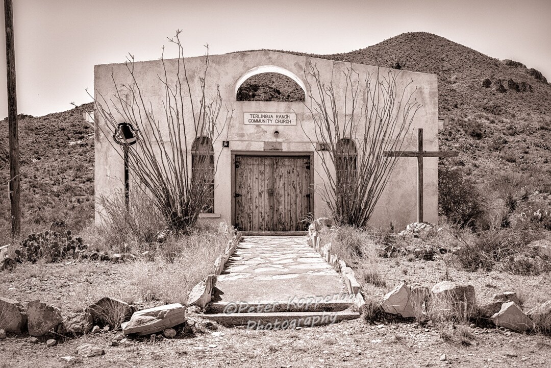 Southwest Decor, Terlingua Church Photo, Texas Photography, Desert ...