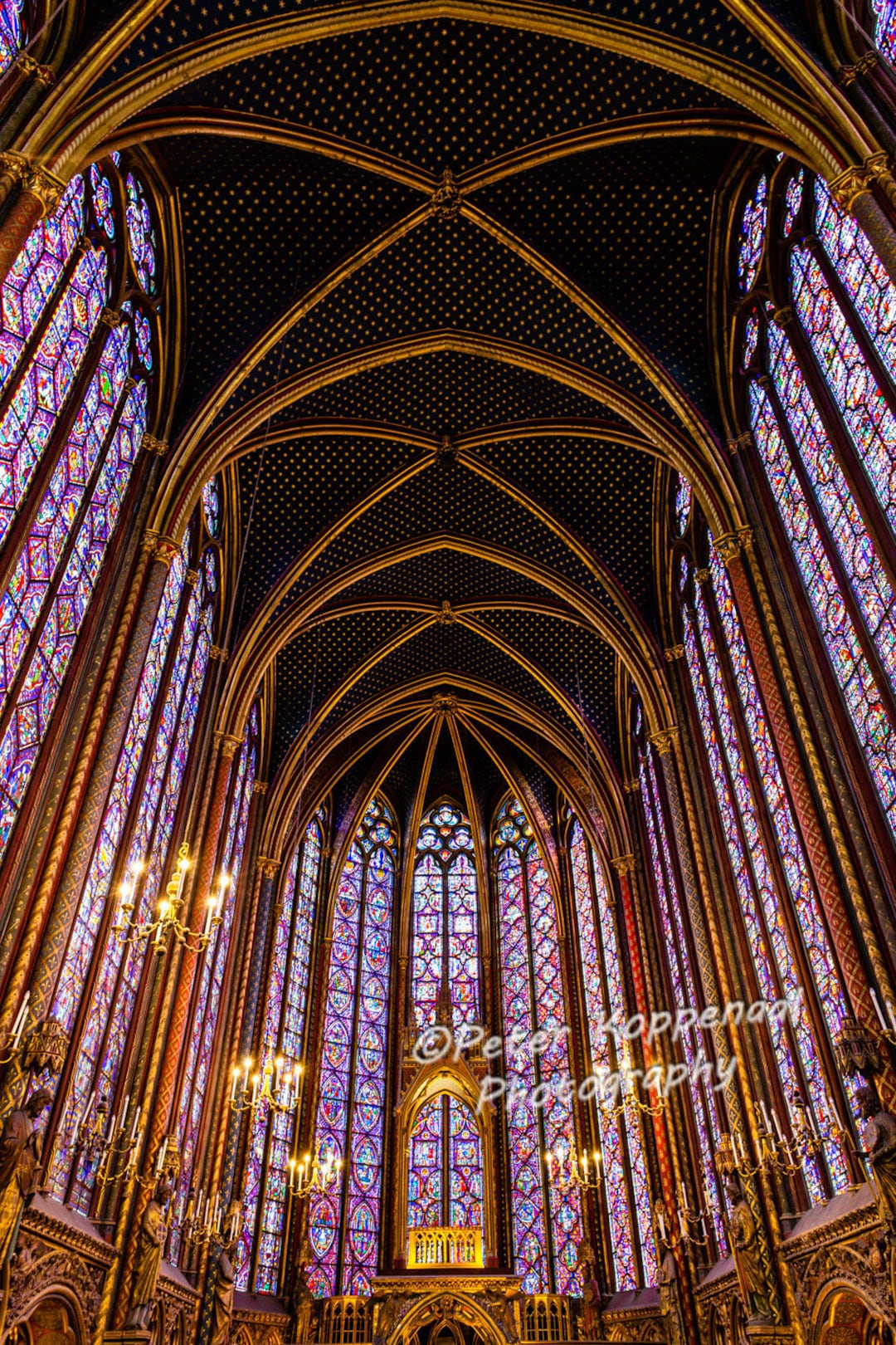 Sainte Chapelle Stained Glass Windows, Paris Photography, Gothic Church ...