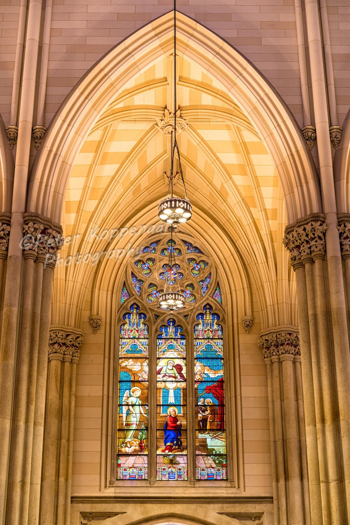 St Patricks Cathedral Stained Glass Window, New York City Wall Art ...