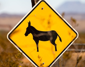 Burro Crossing Sign - Etsy