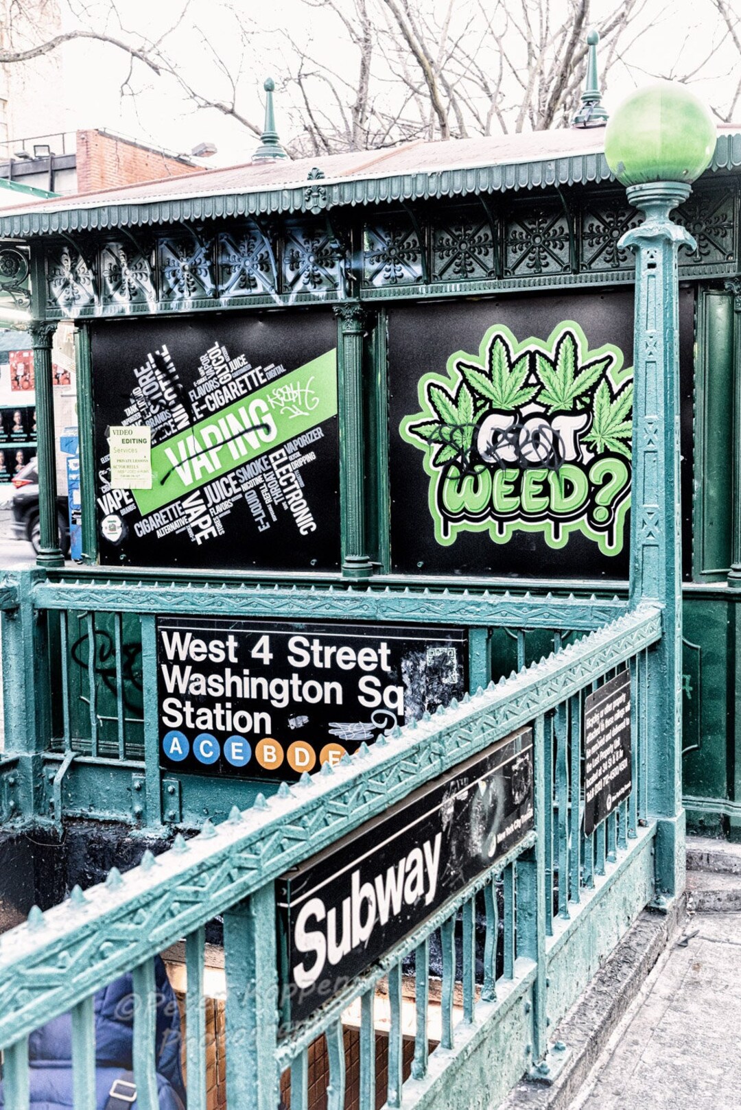 West 4th St, New York Subway Station, Greenwich Village, New York City ...